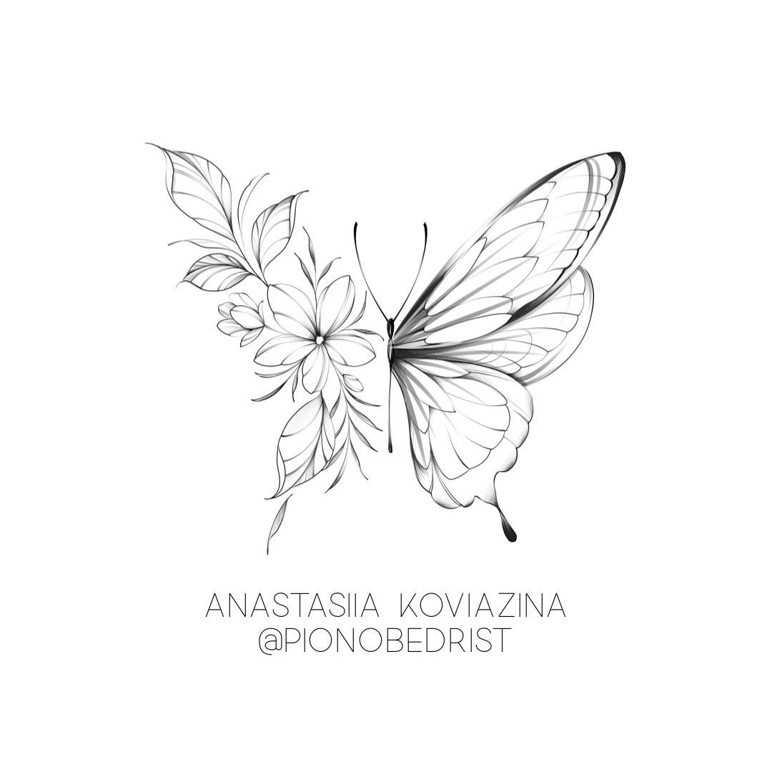 Butterfly Line Drawing Tattoos