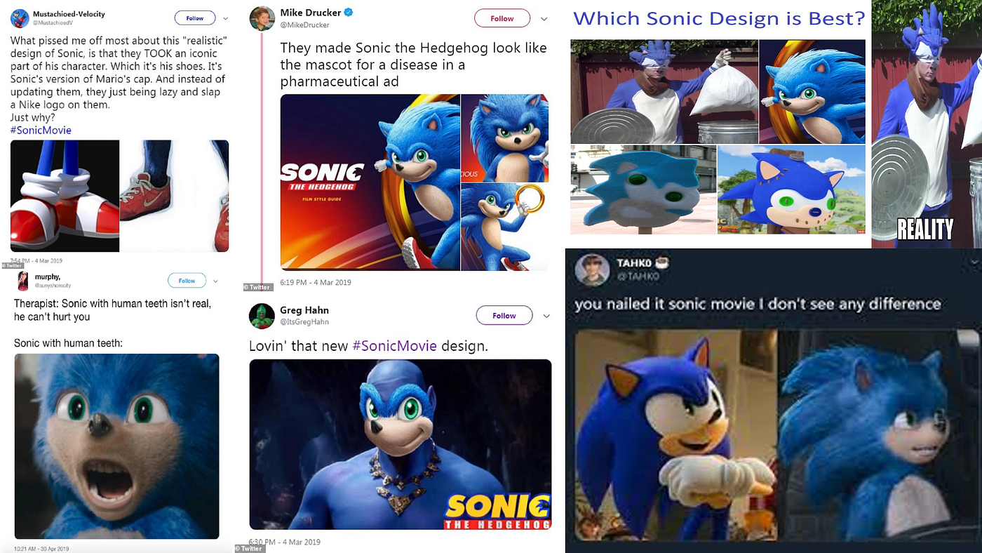 Sonic The Hedgehog Sonic Movie 2019 Old Design