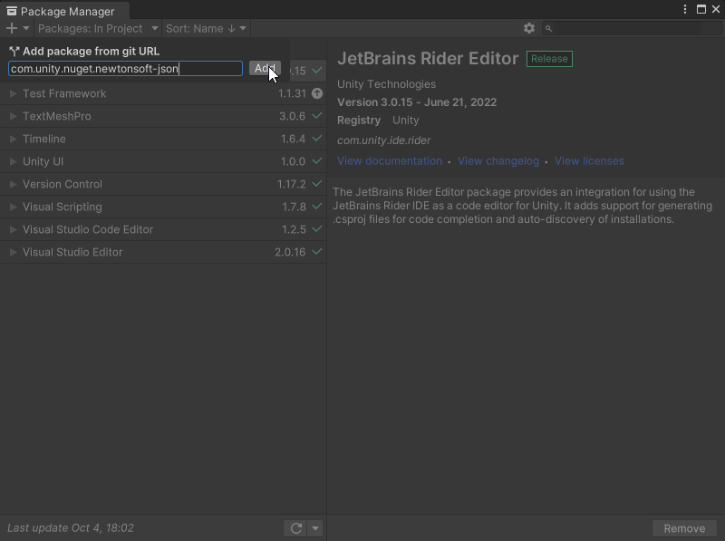 Newtonsoft Json Unity