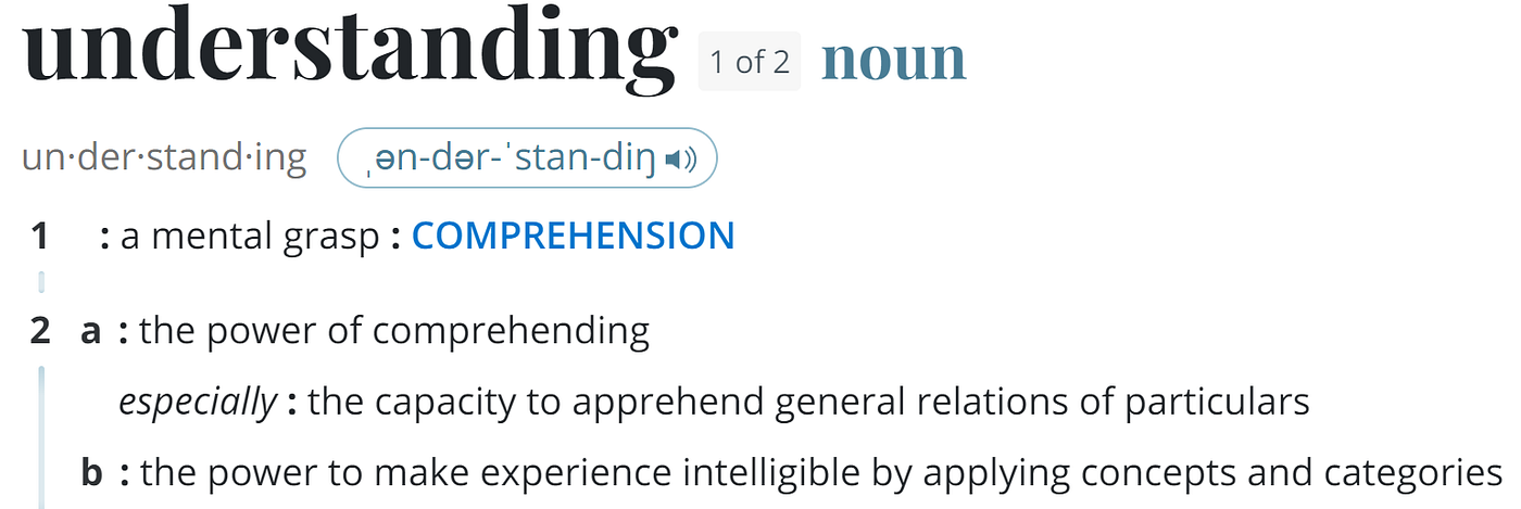 Apprehend Understand