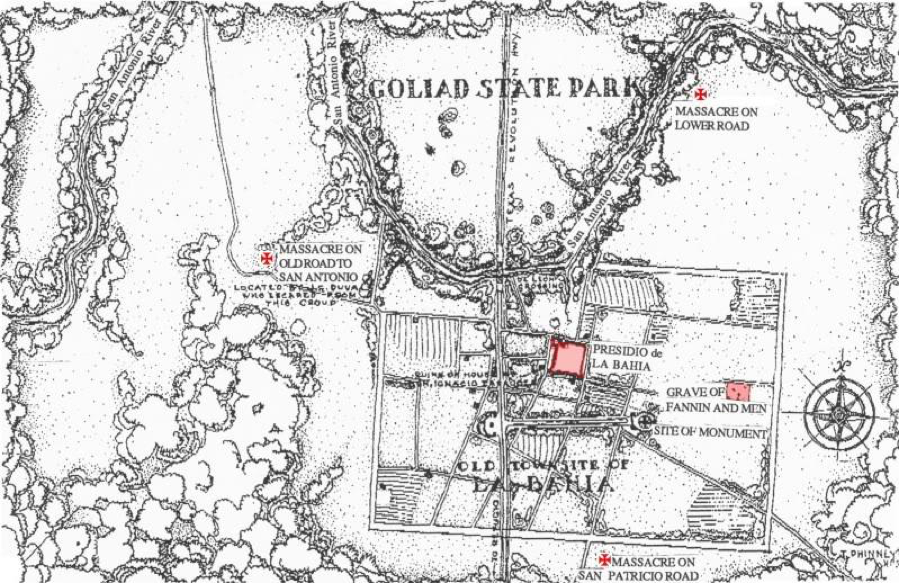Battle Of Goliad Map