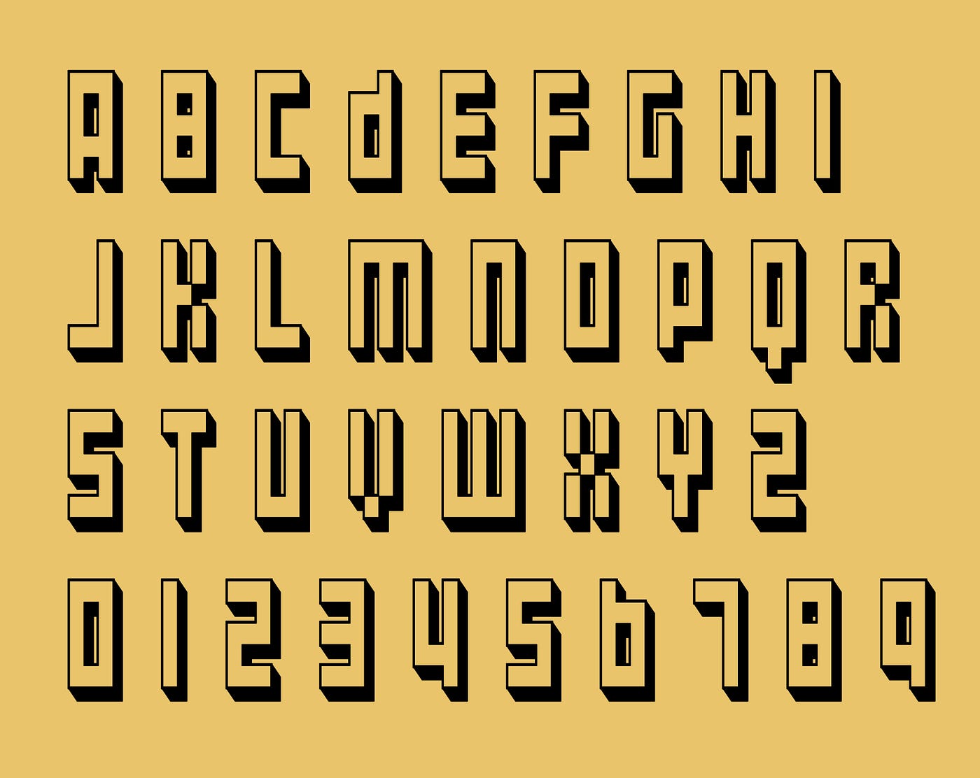 Drop Shadow Font