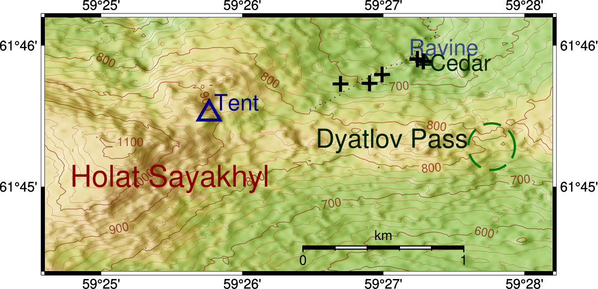 Dyatlov Pass Map