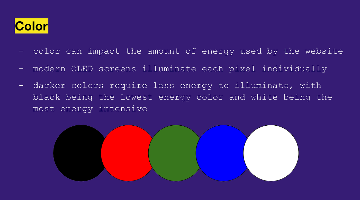 Which Colour Wallpaper Consumes Less Power