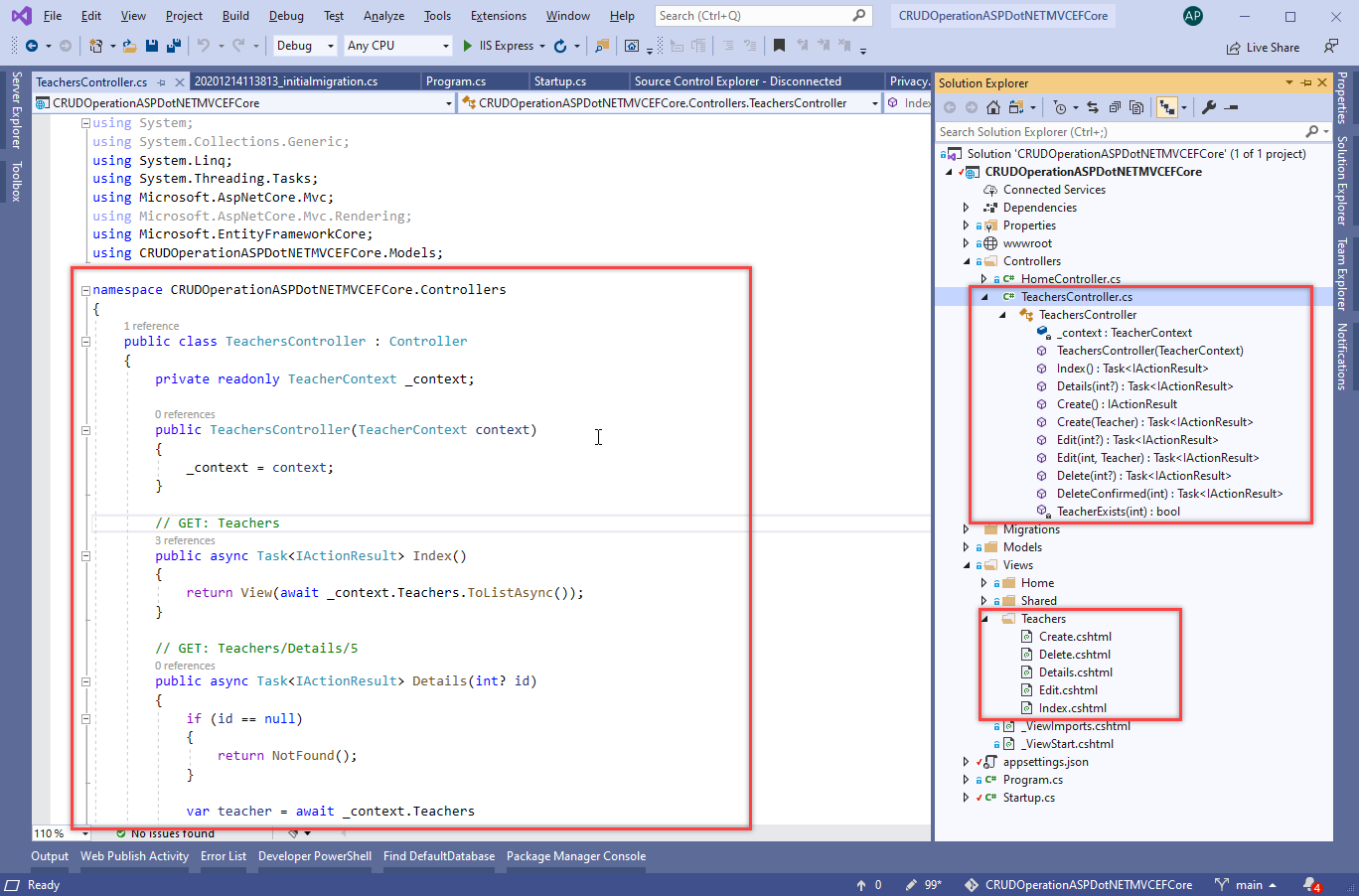 Crud Operation In Asp Net Core Mvc Using Entity Framework Core Code