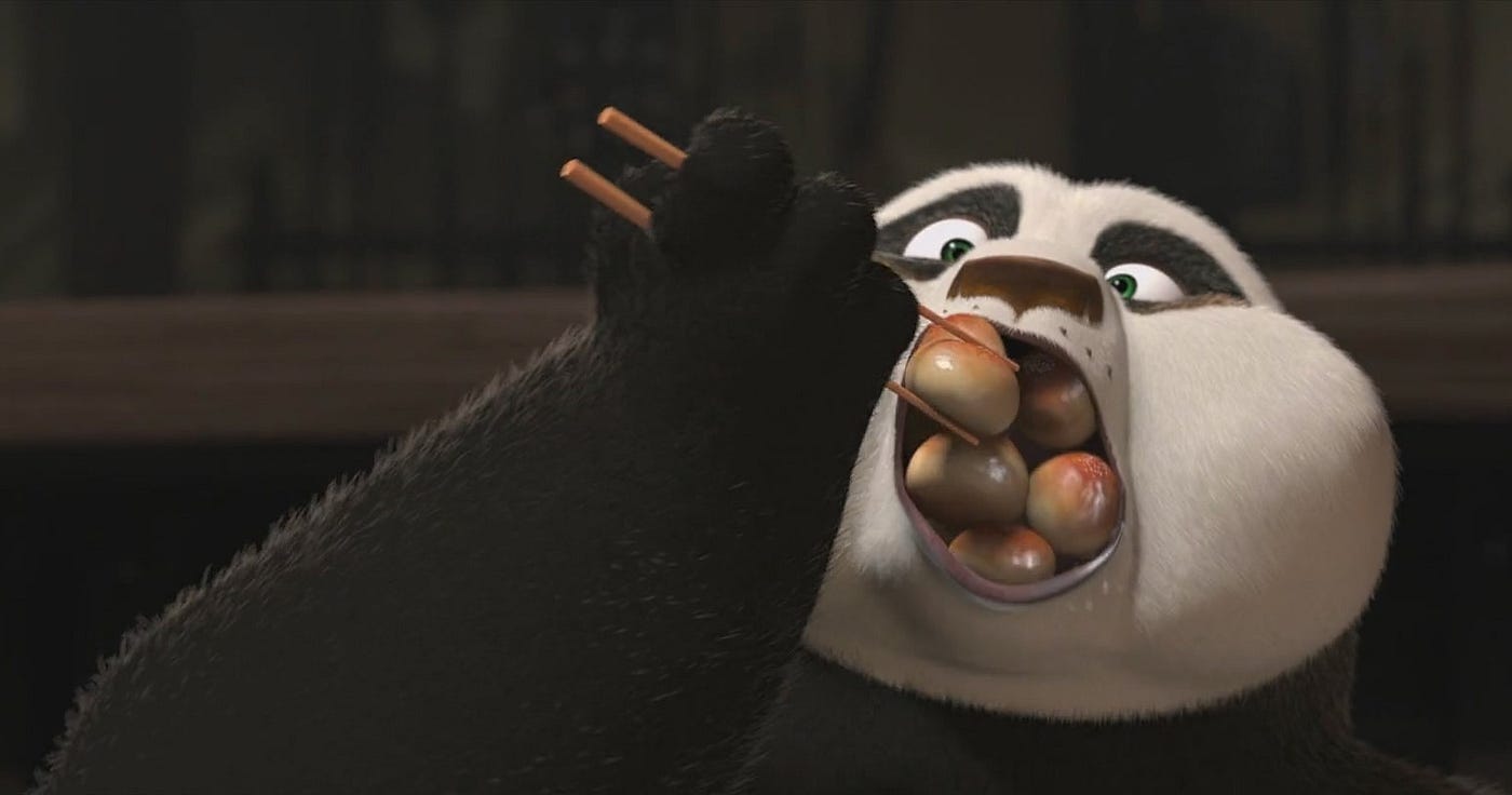 Kung Fu Panda Eating Cookies Po Eating Chocolate Cake By