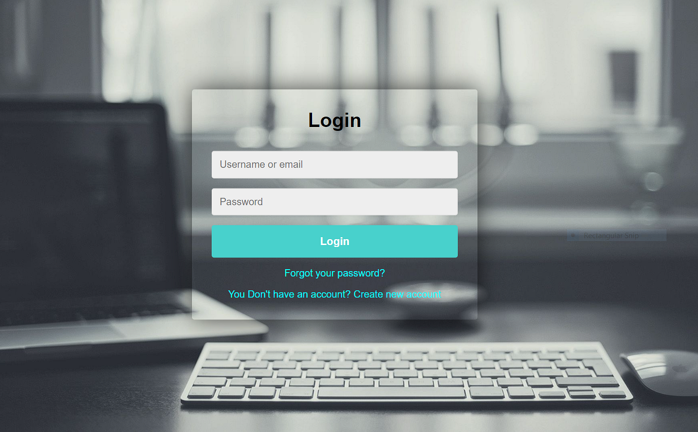 Transparent Login Form Using Html Css Cascading Style