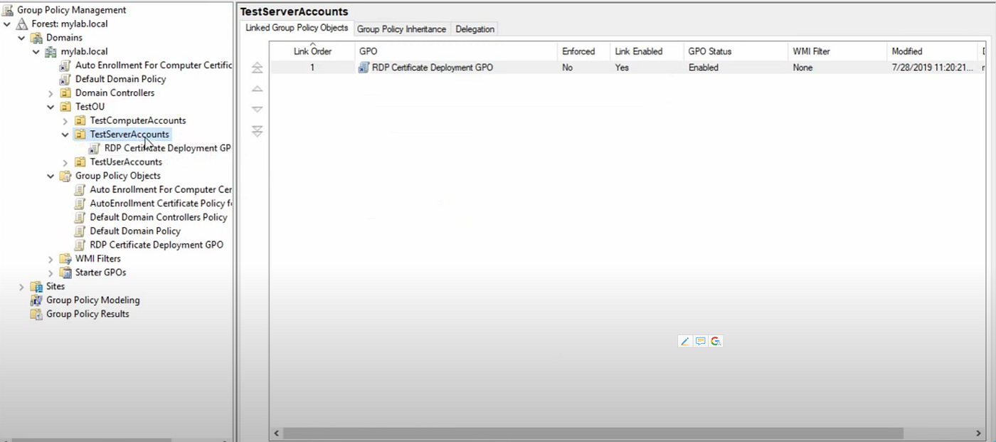 Group Policy Certificate Template