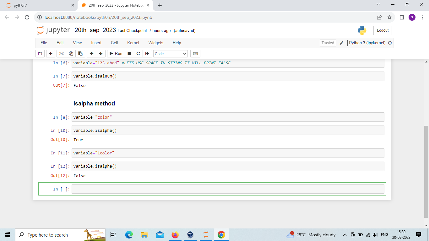 Isalpha Isalpha() Function In Pandas Check For Alphabetic ...