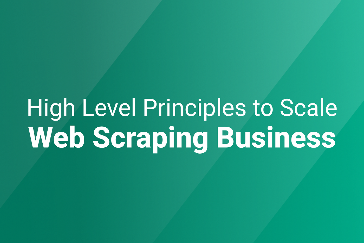 Web Scraping At Scale