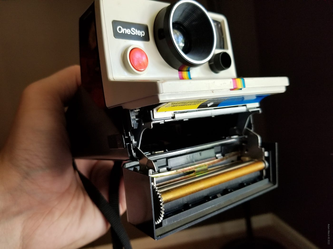 Original Ink Drawingwatercolor Of Vintage One Step Polaroid