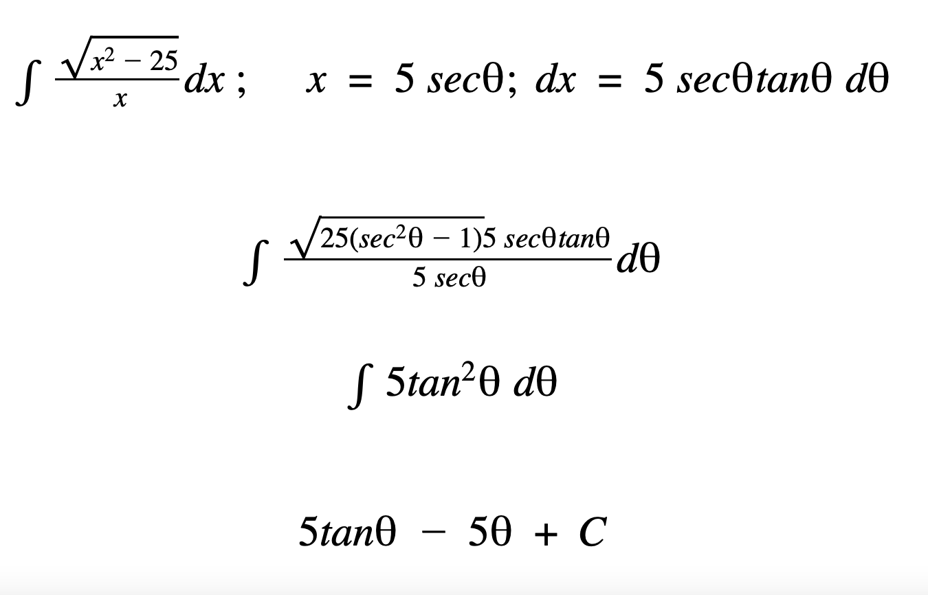 Trigonometric Substitution Examples PPT TECHNIQUES OF INTEGRATION