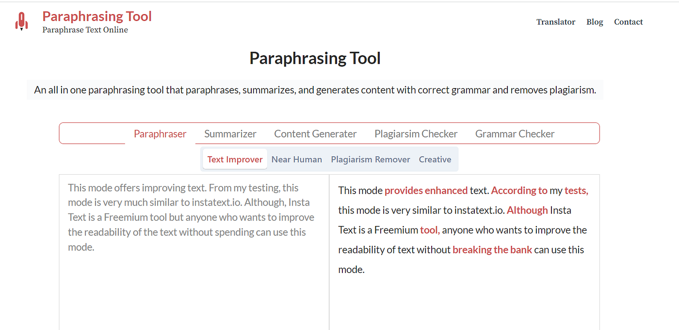 Paraphrasing Tool Best AI Paraphrasing Tool — All In One Content