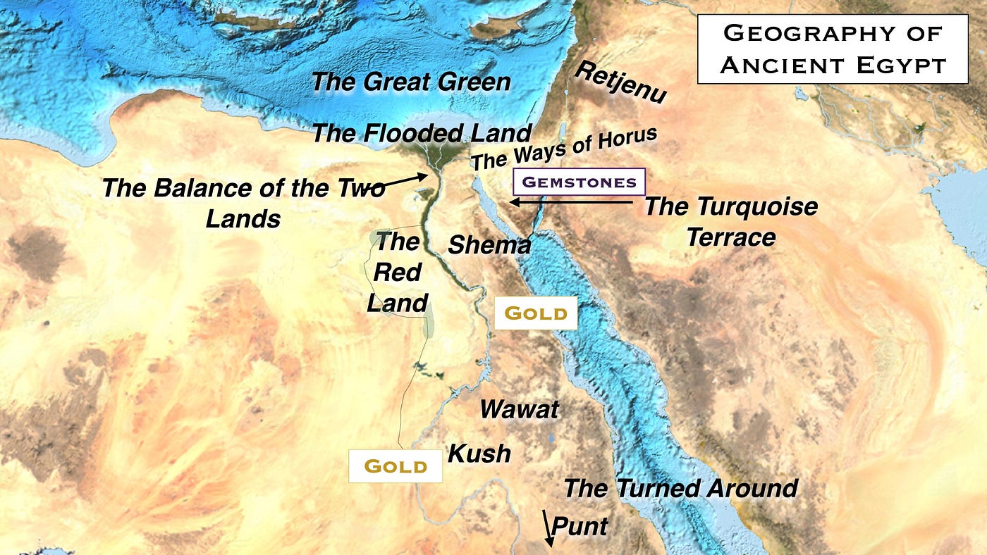 Images On A Map Of Kush And Punt