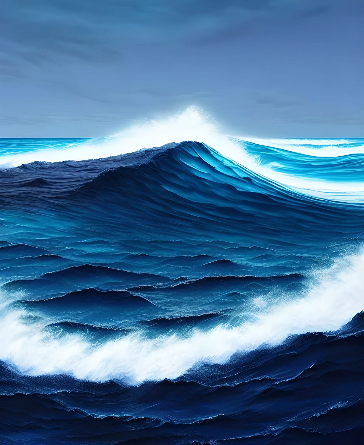 Dark Blue Ocean Waves