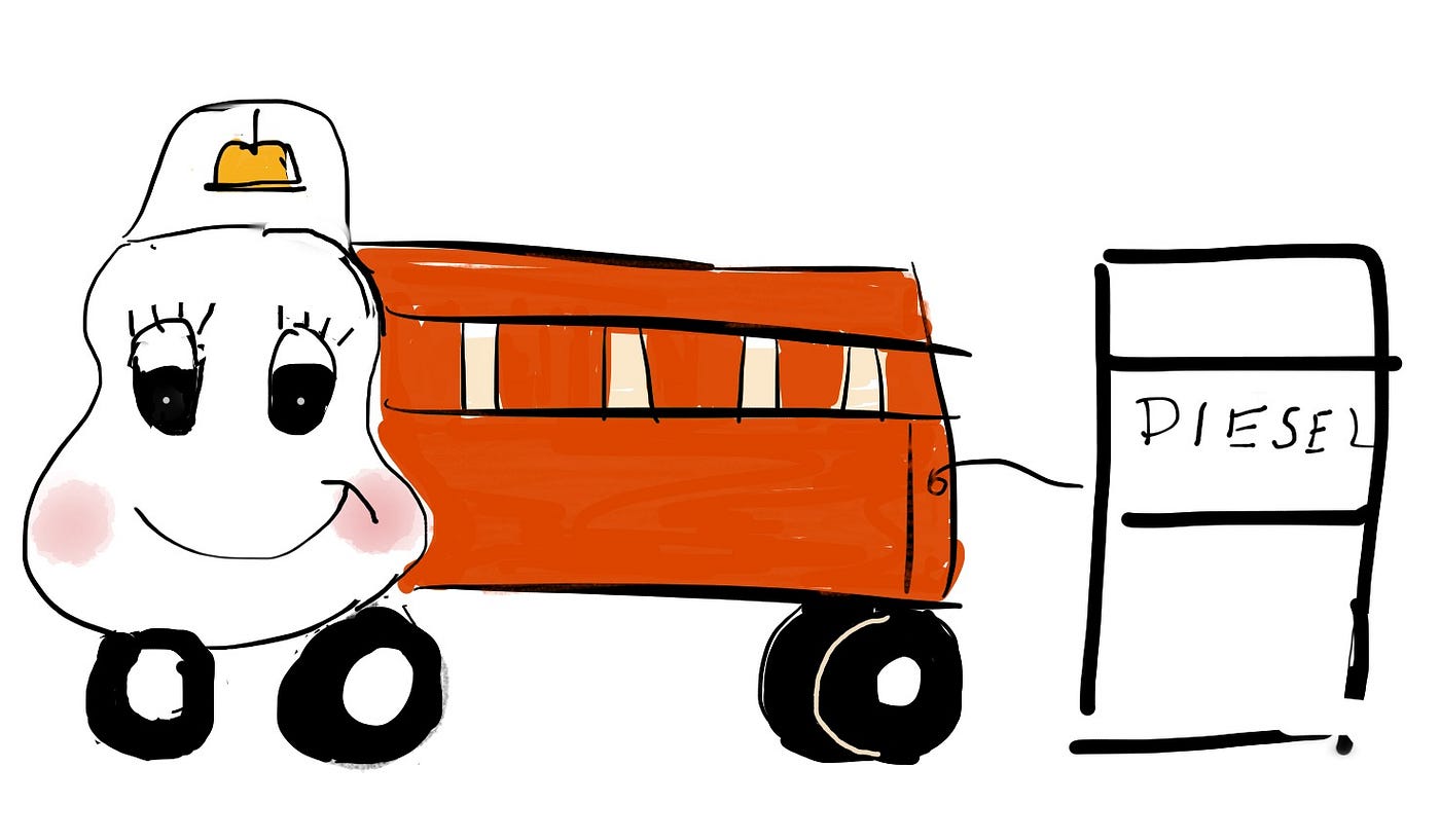 Orange Diesel Cartoon