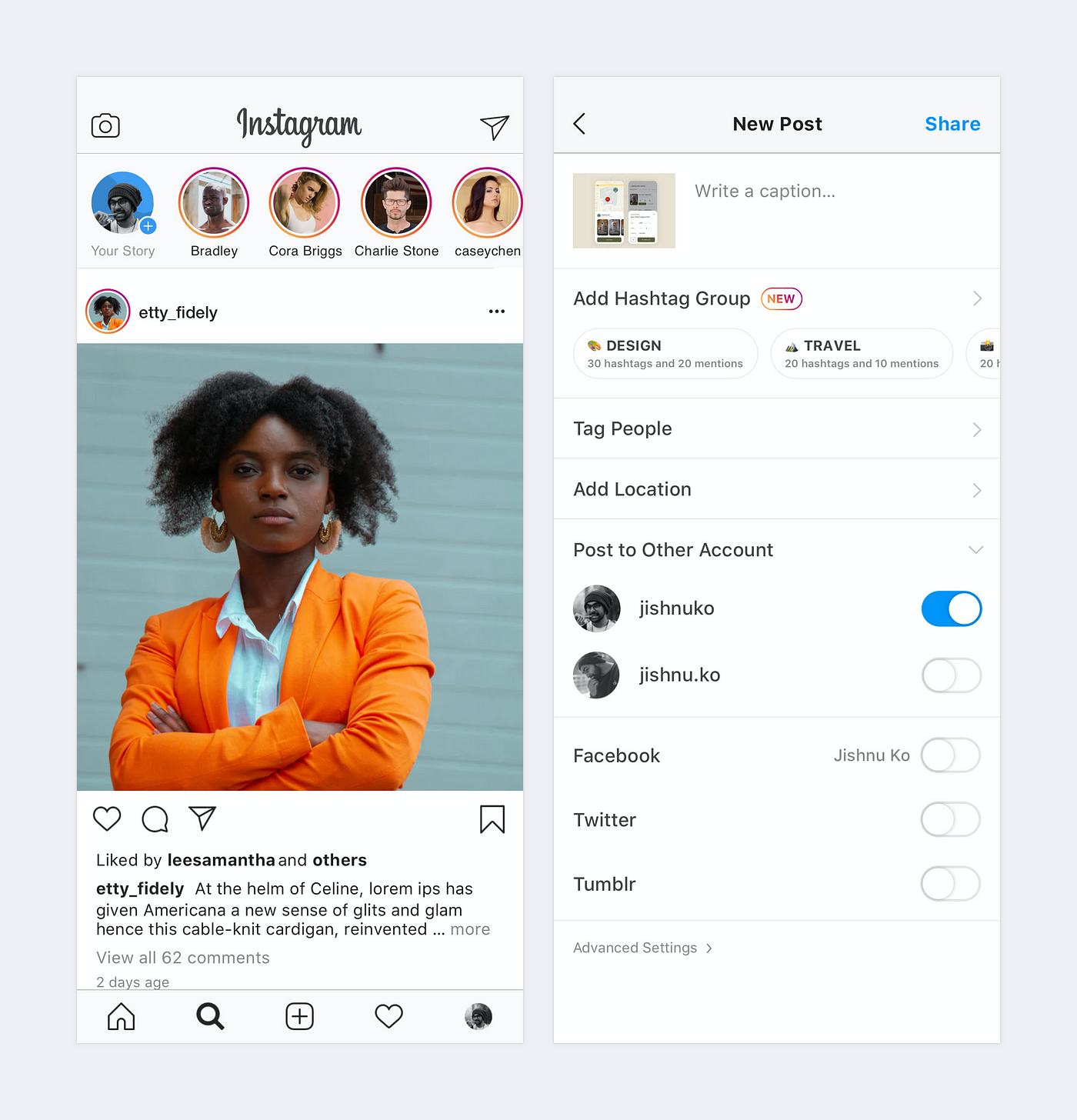 Tag in instagram store