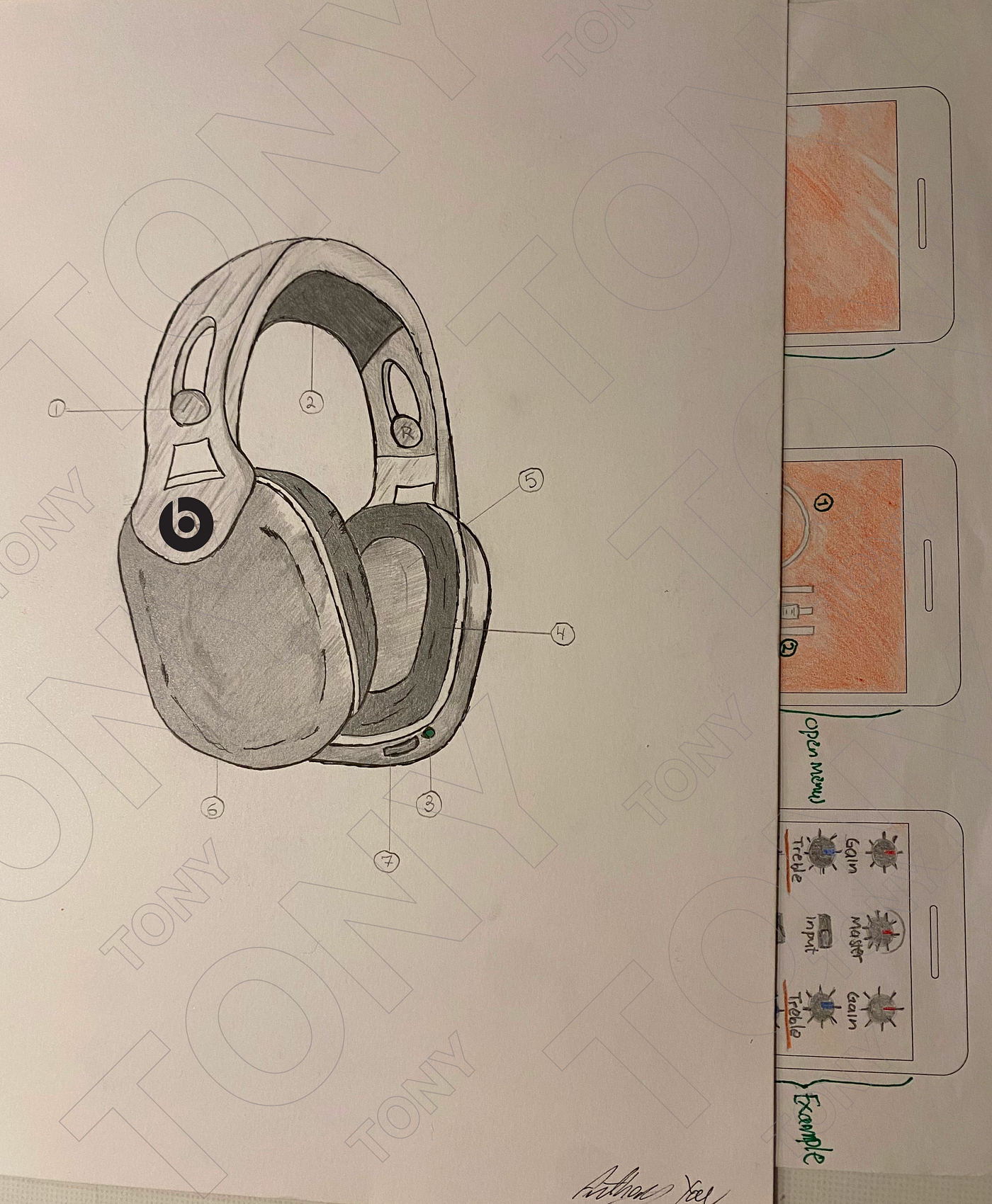 Beats Headphones Sketch