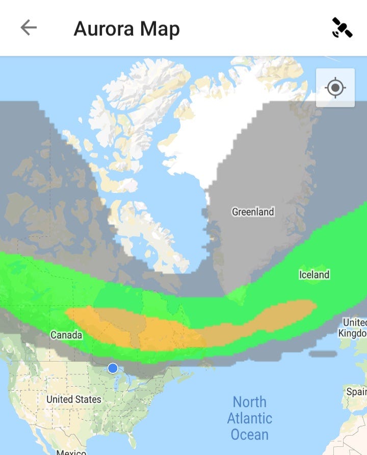 Aurora Borealis Map