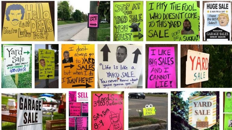 Effective Yard Sale Signs Tips For Yard Sale Success | Green America