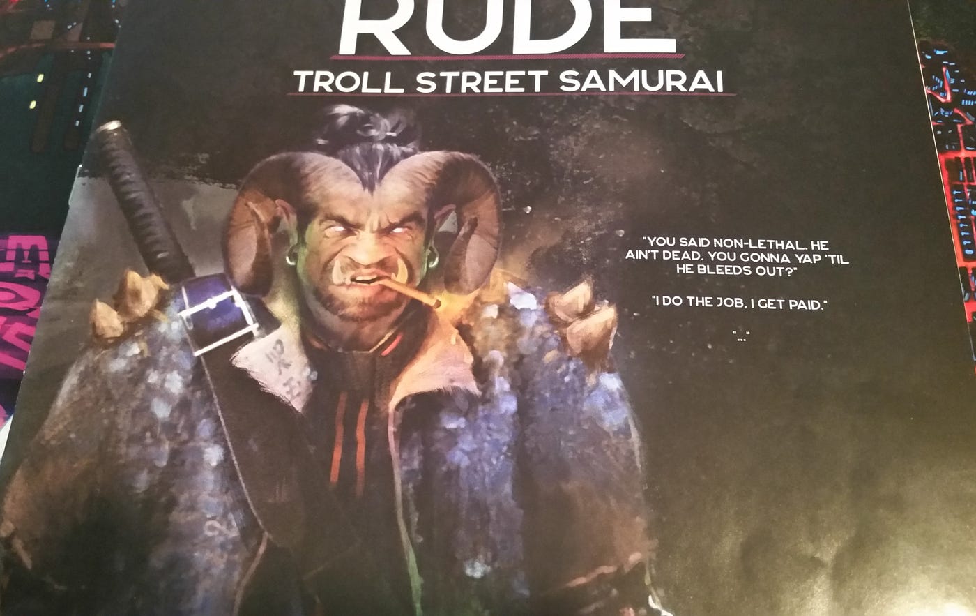 Shadowrun Troll Street Samurai