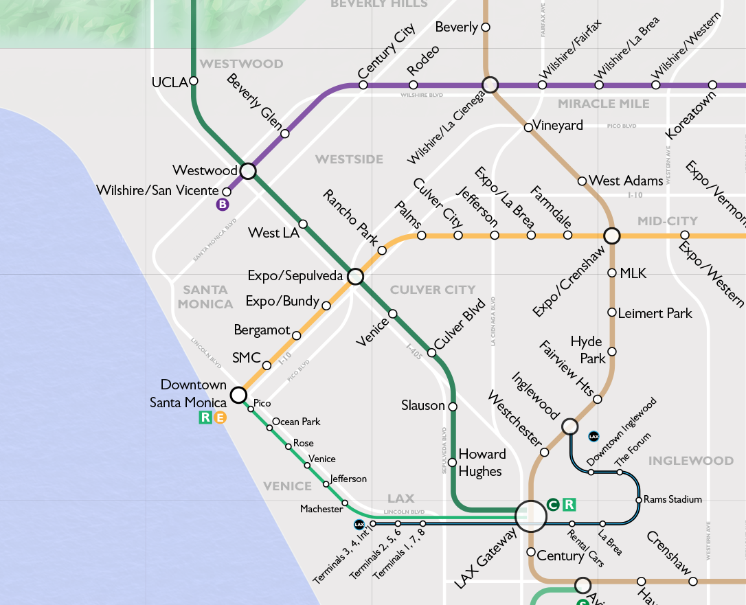 Downtown Los Angeles Metro Map Book The Westin Bonaventure Hotel And