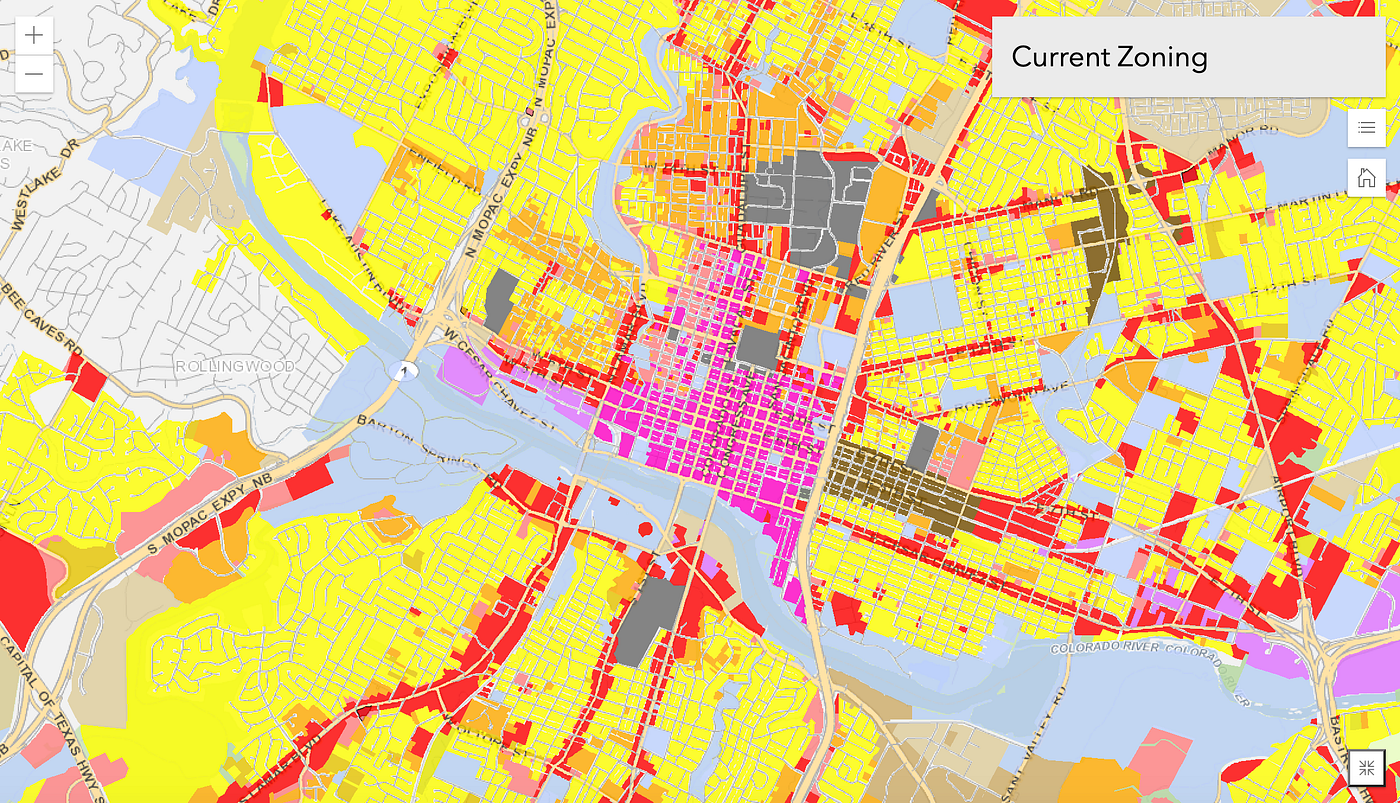 Austin Zoning Map Hyde Park Zip Code Austin