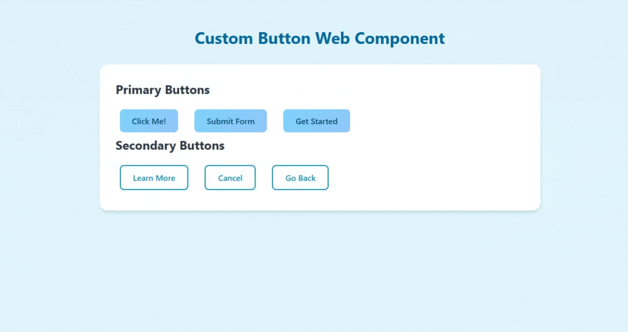 Web Component Submit Button