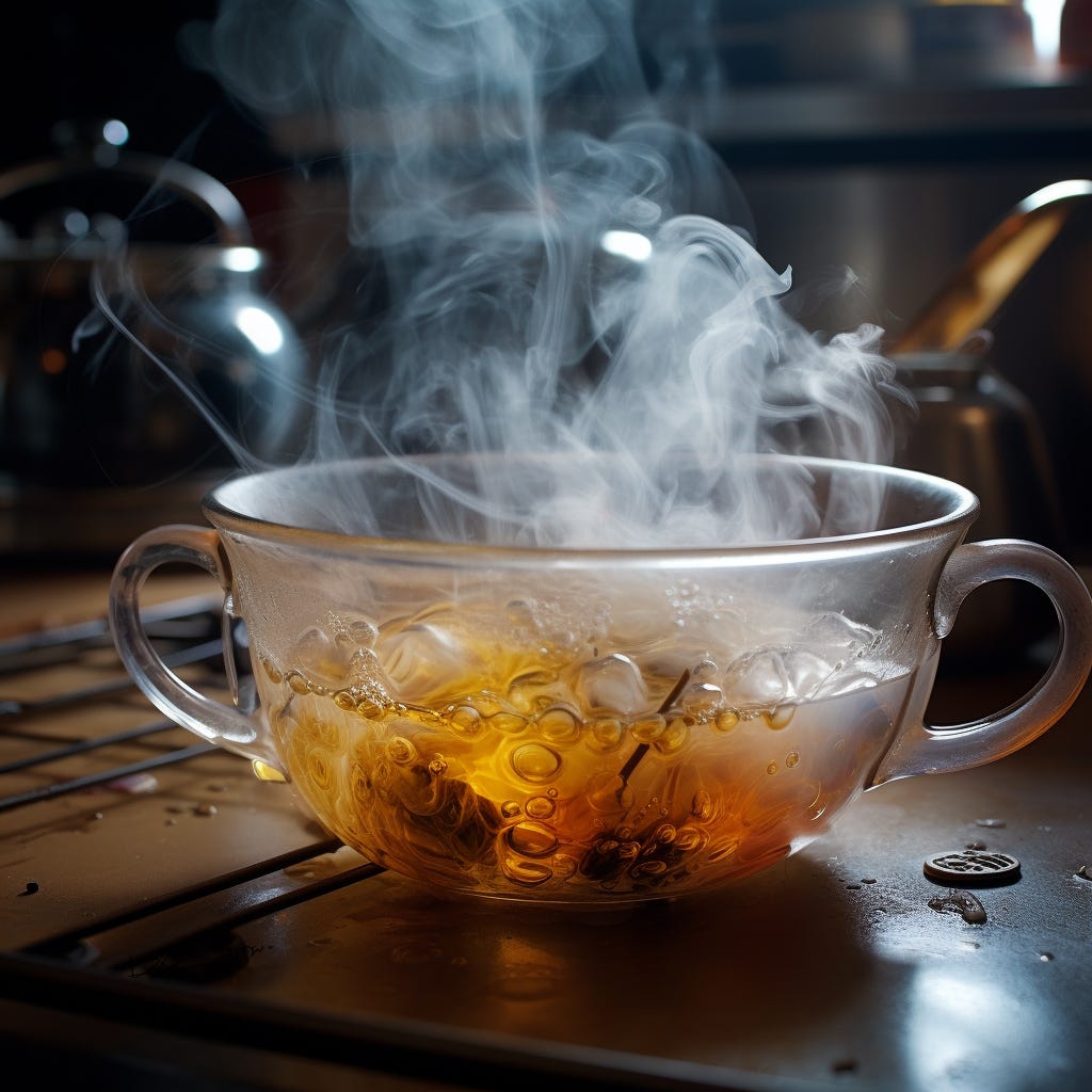 Steaming Hot Water
