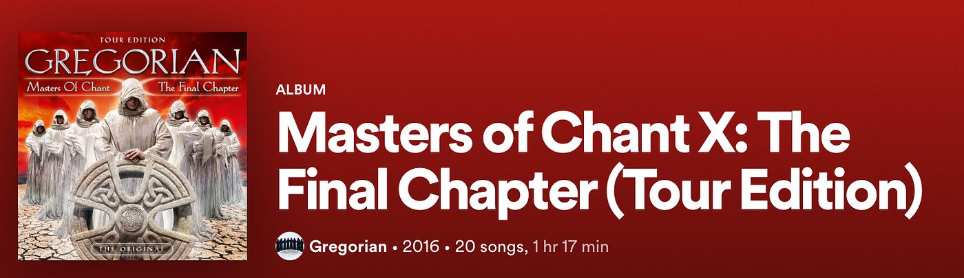 Masters Of Chant Album