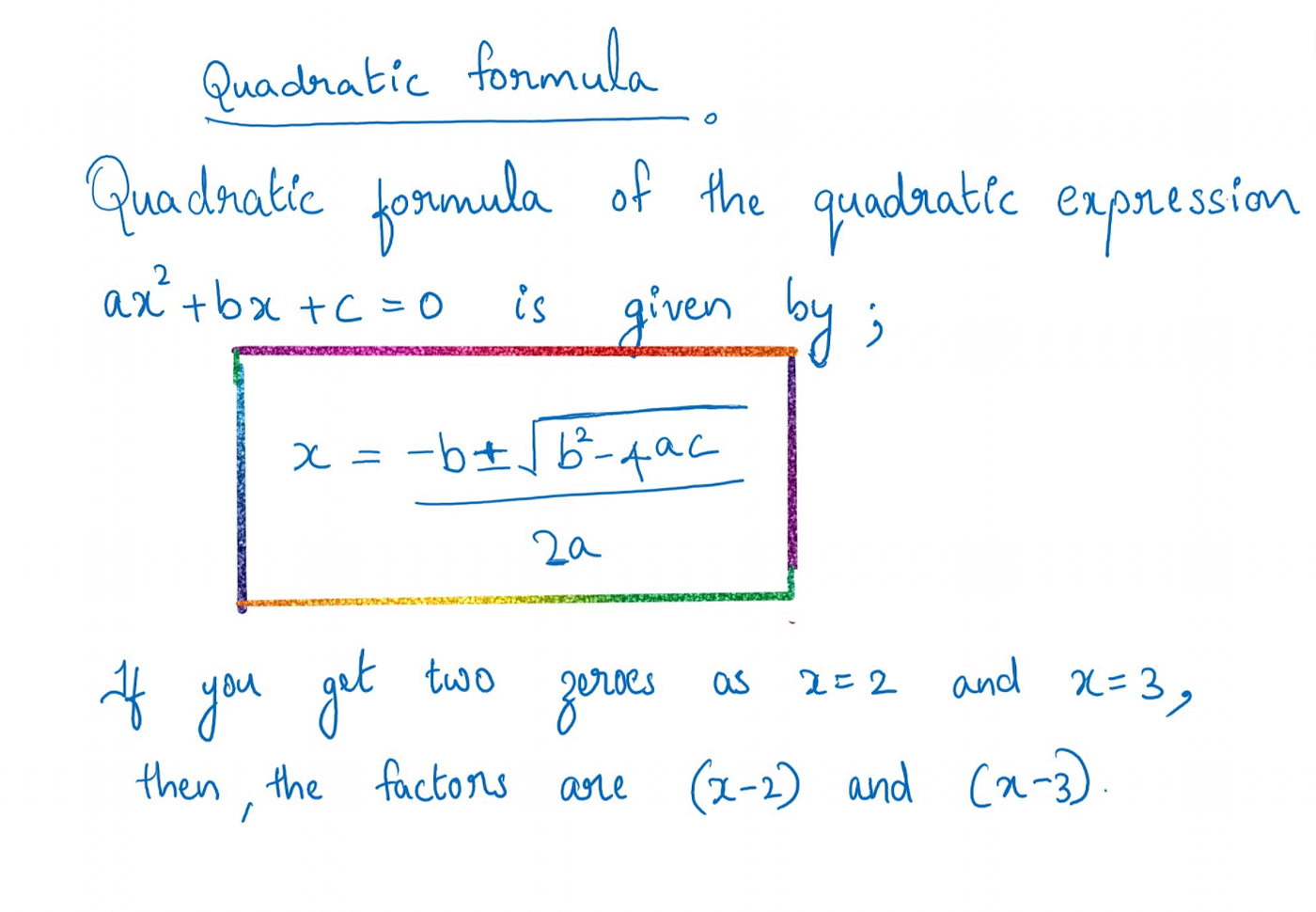 Factoring Polynomials Formula