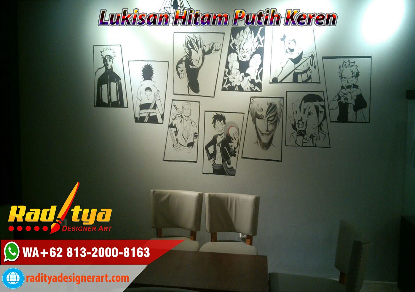 Lukisan 3d Hitam Putih