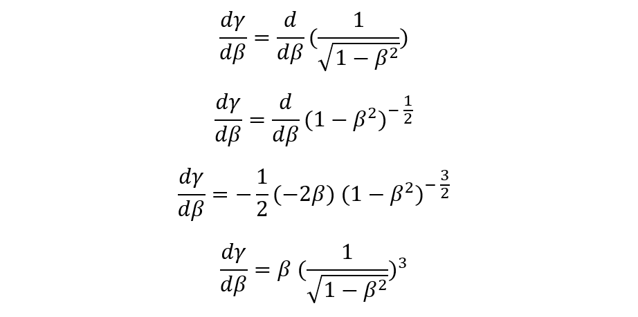 Special Relativity Equations Gamma