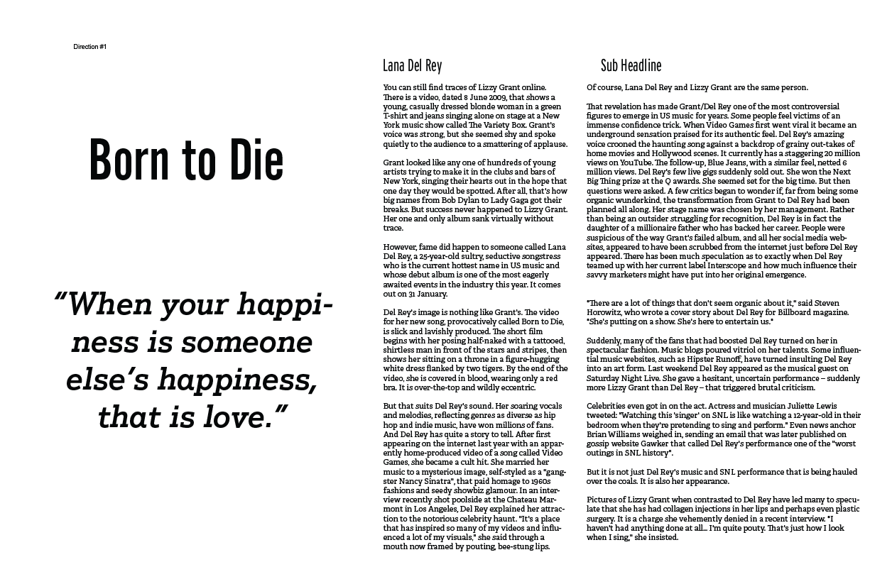 Gossip Magazine Article Template