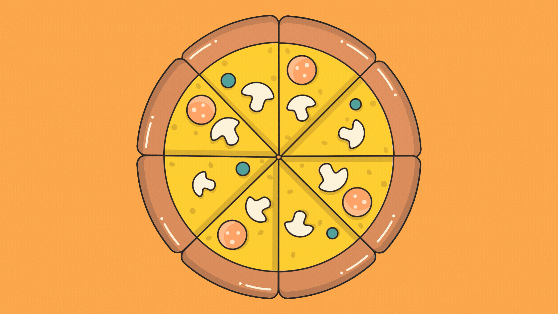 Fractional Parts Of A Pizza
