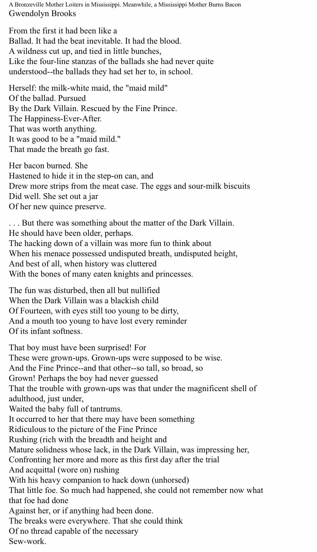 Gwendolyn Brooks Famous Poems