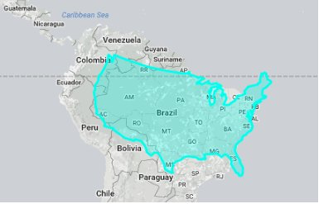 Latin America And United States Map