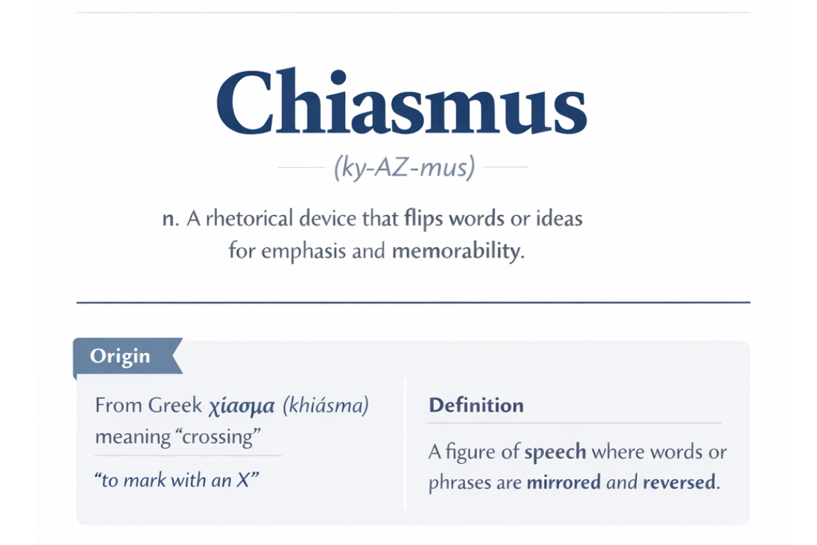 Chiasmus Examples Figures Of Speech