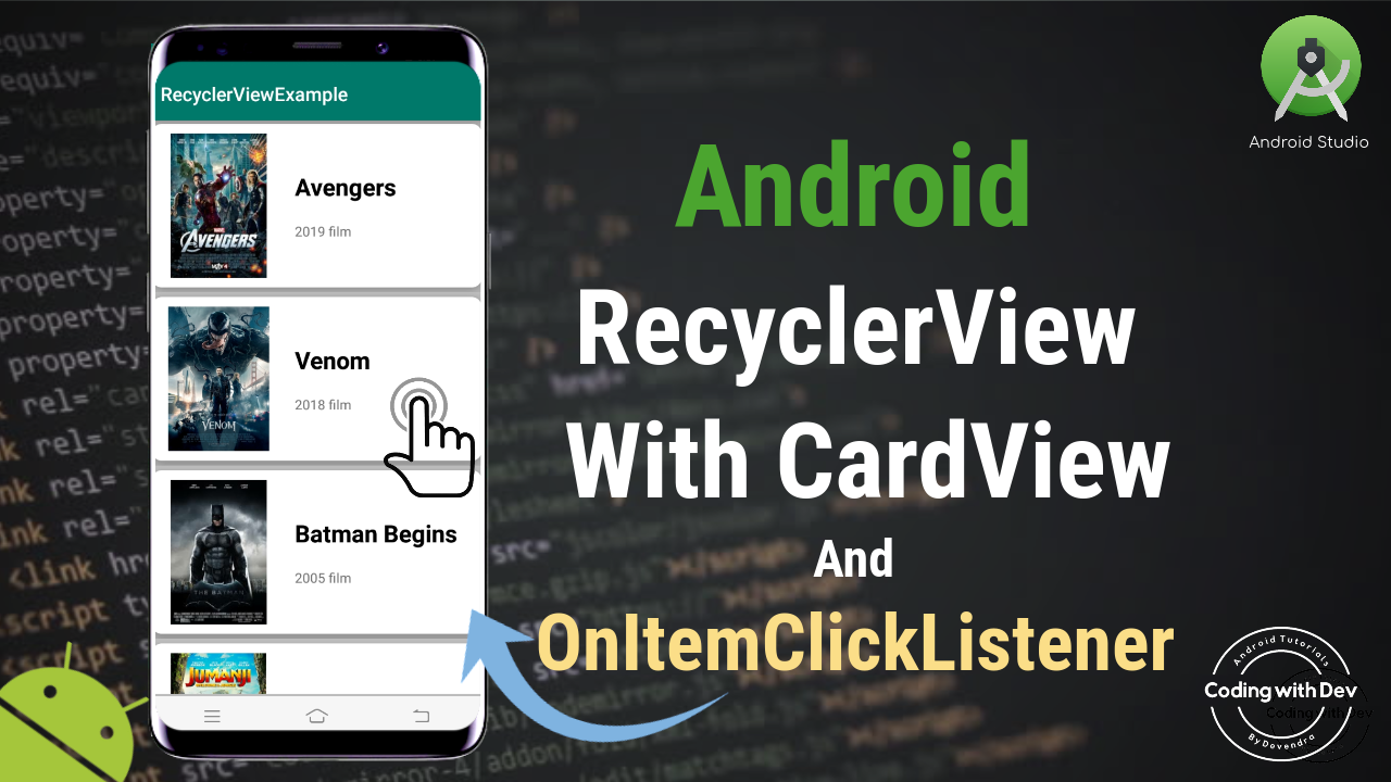 Android Recyclerview Android Cardview Example Tutorial With Free