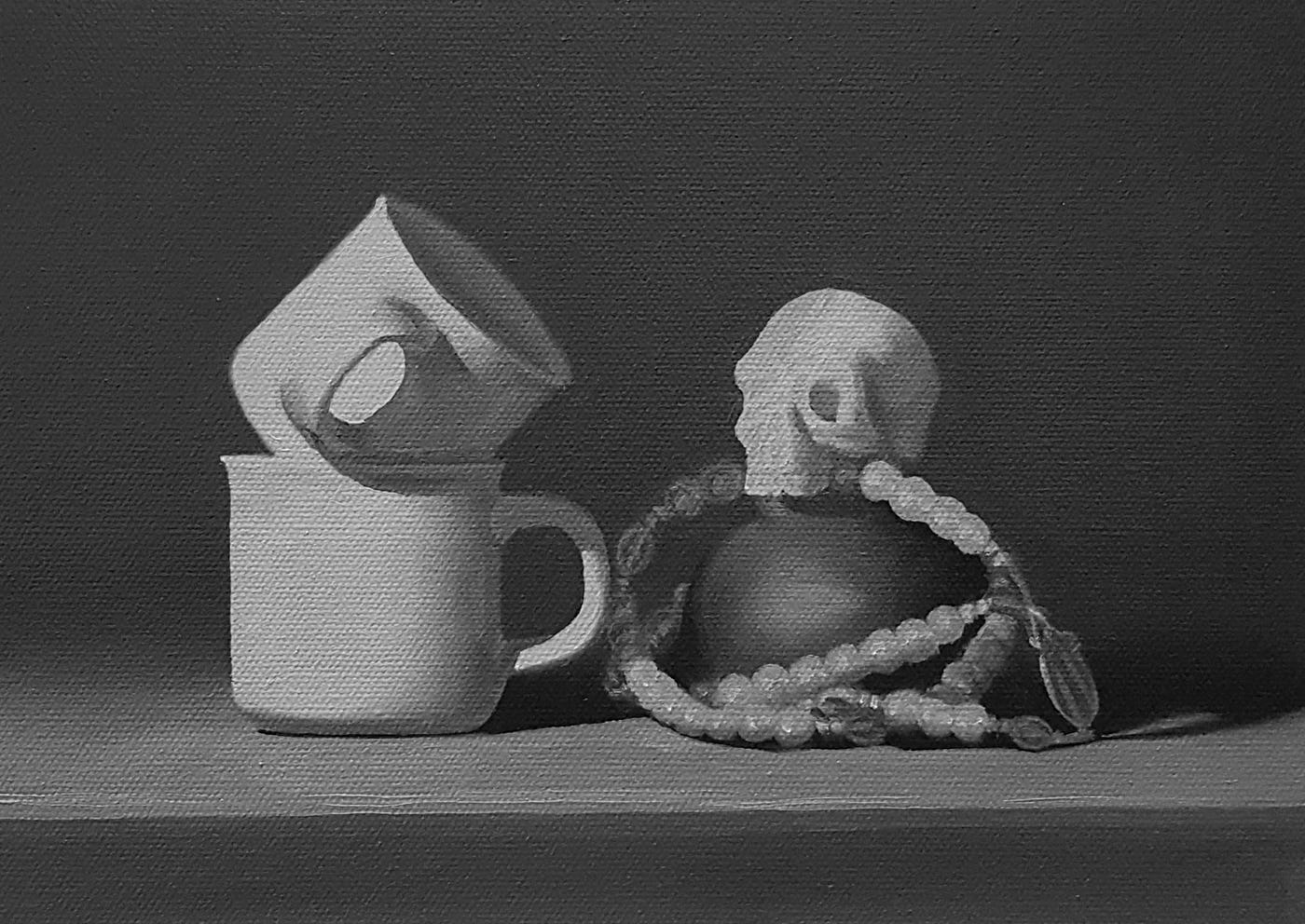 Still Life Paintings Black And White