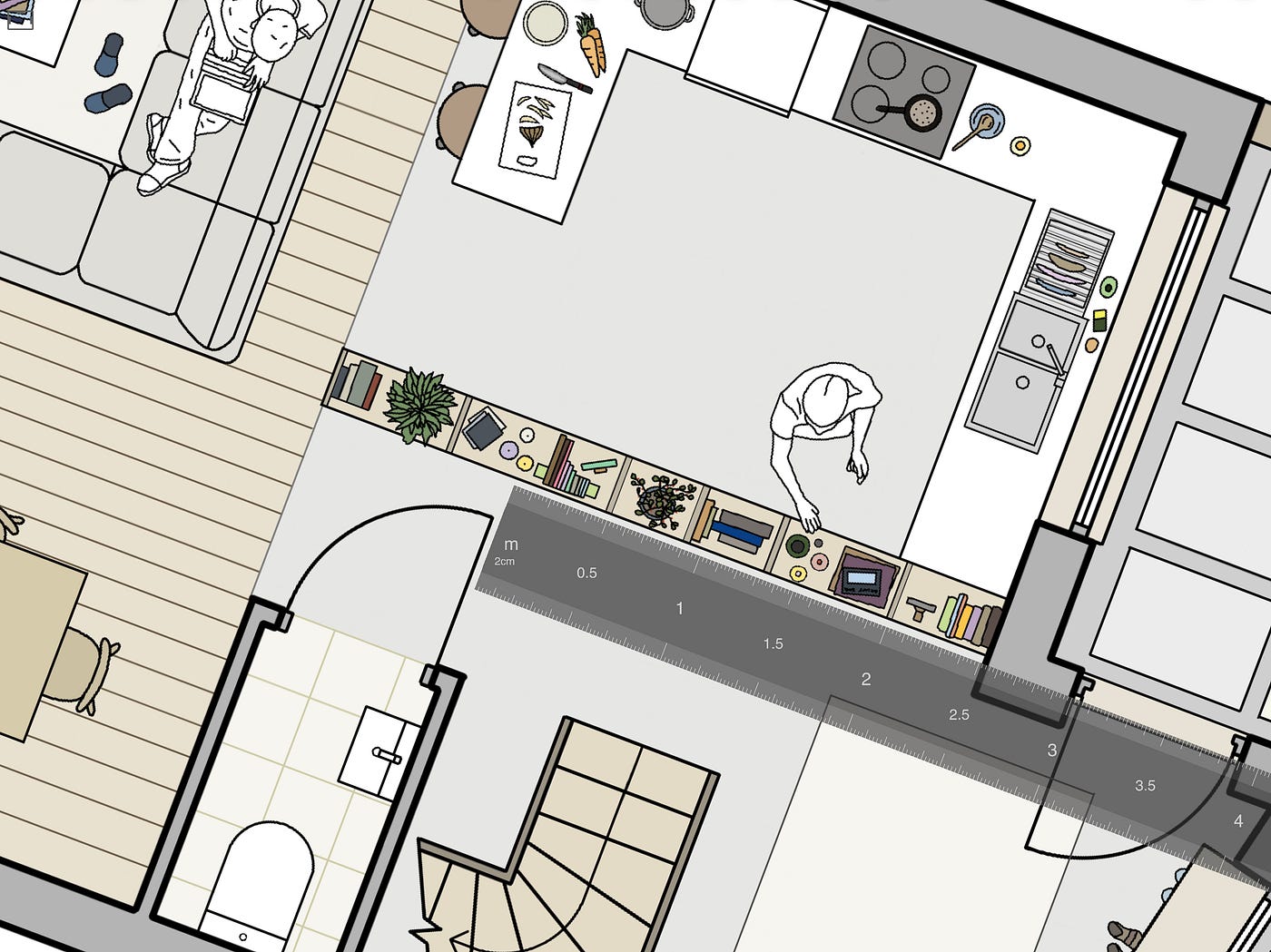 Interior Design Sketches Kitchen