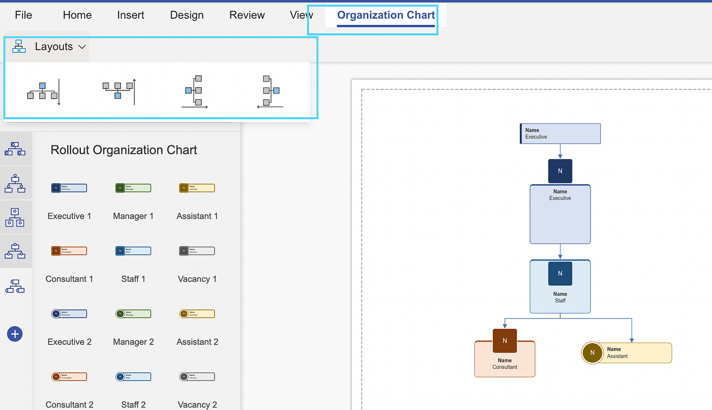 Visio 2022 Org Chart Template
