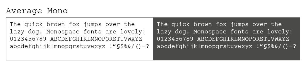 Monospace Font