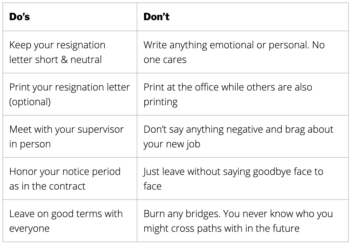 A Good Resignation