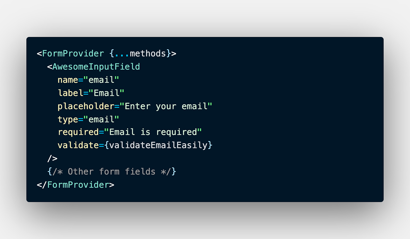 Using React Hook Form Code Example