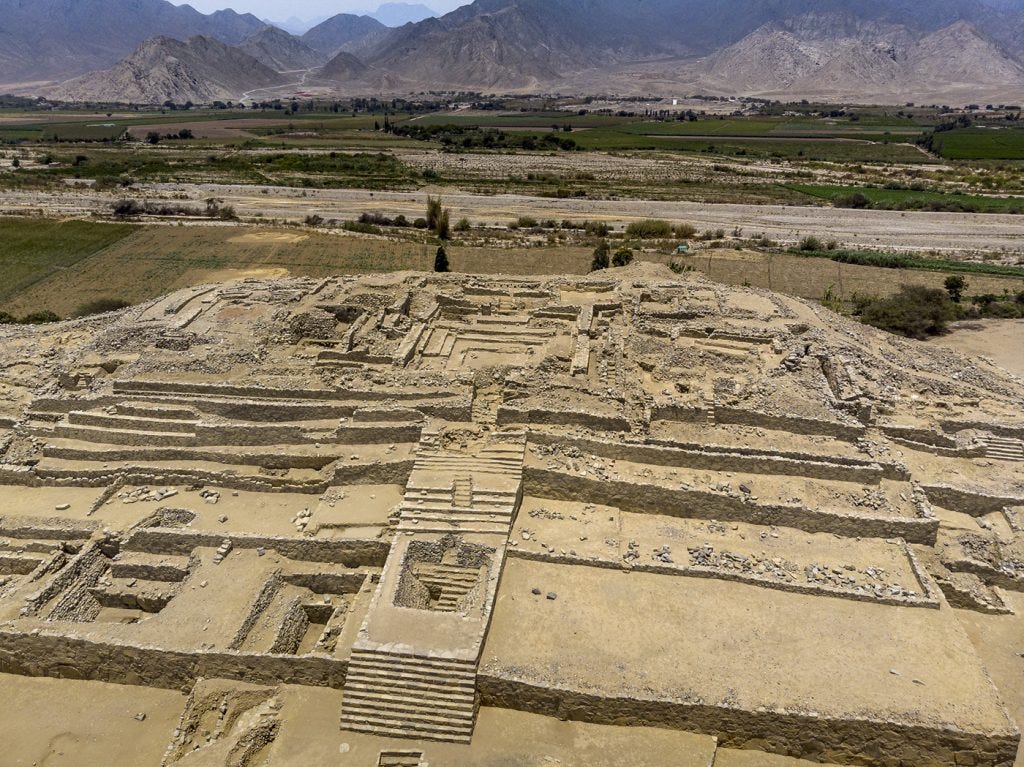 Norte Chico Civilization Visiting Caral Supe In Peru: The Oldest City