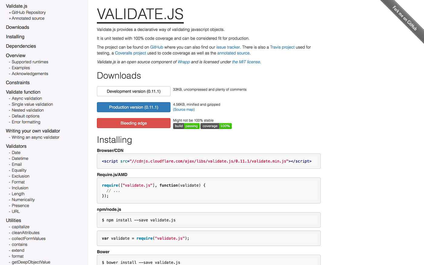 Validate params