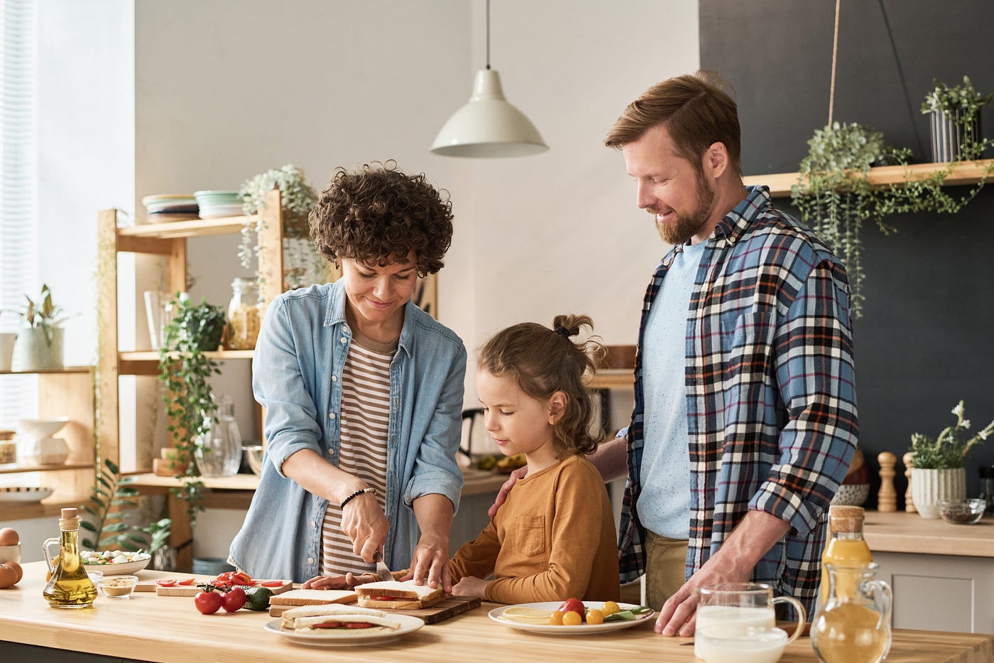 Family Cooking Together