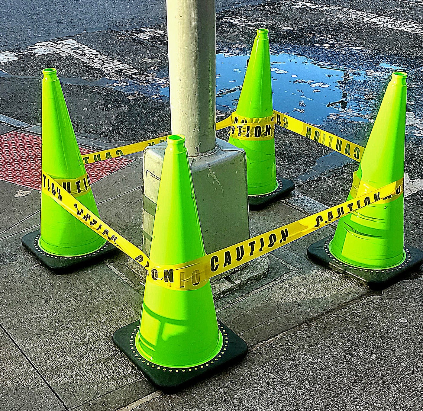 Green Traffic Cones