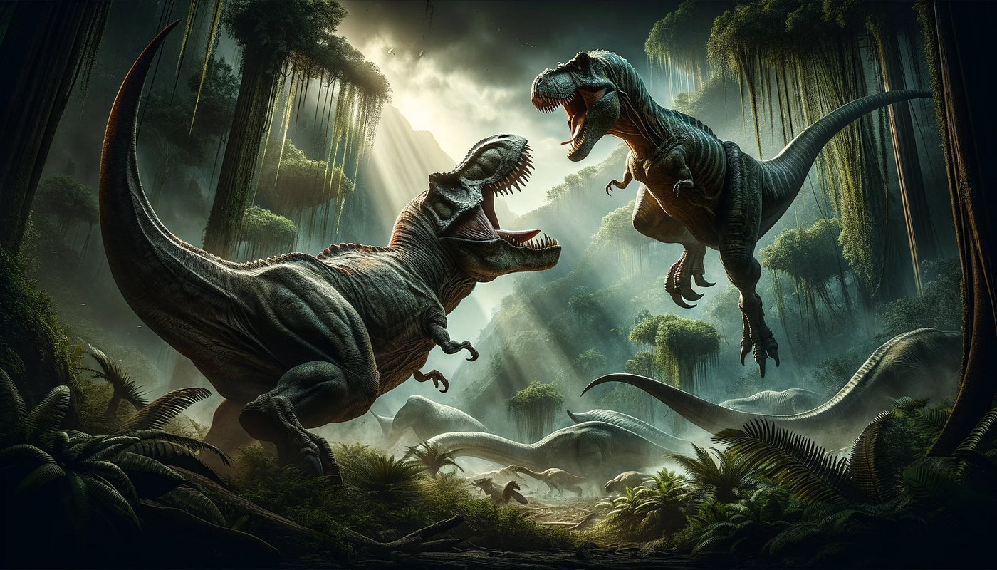 Brontosaurus Vs T Rex
